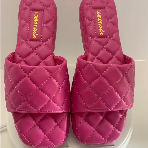 Shoes | Quilted Pink Slides | Poshmark